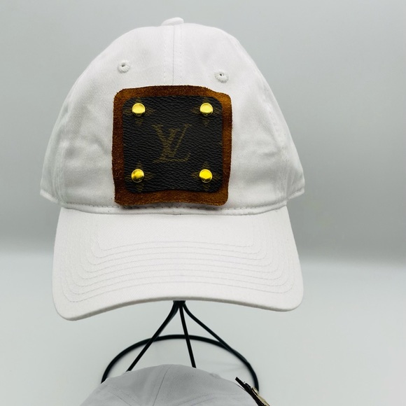 Accessories | Upcycled Luxury Brand White Canvas Baseball Hat | Poshmark